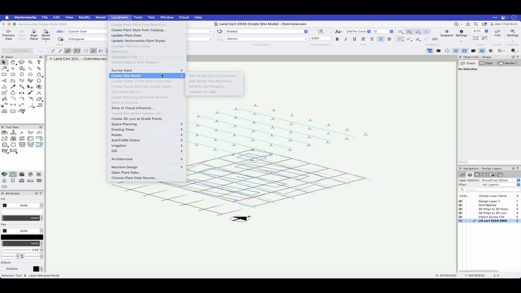 Create Site Model Command Overview 2024 Vectorworks University